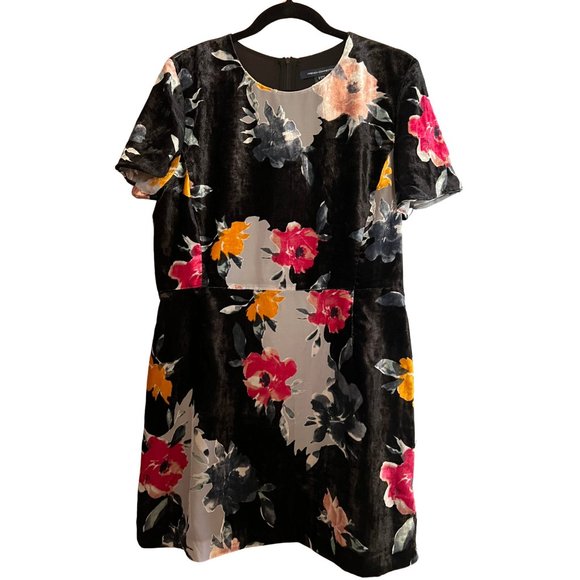 French Connection | Dresses | Gorgeous Floral Velour Cocktail Dress ...